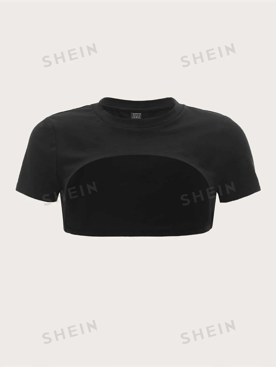 Shein Icon Solid Crop Shrug Top Shein Uk