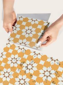 9pcs Geometric Pattern Waterproof Floor Sticker,Stickers,Wall Decal ...