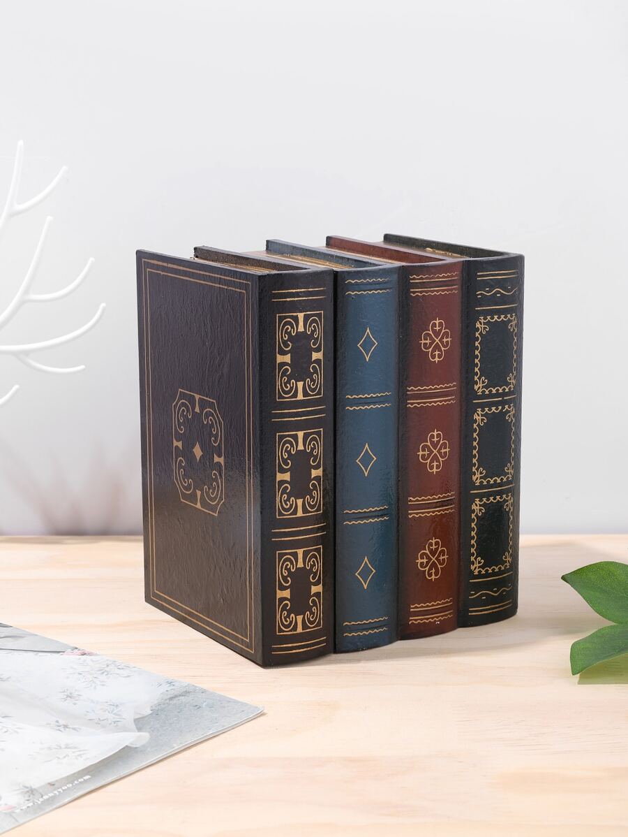 1pc Classical Wooden Book Shape Storage Box, Jewelry Organizer, Home ...