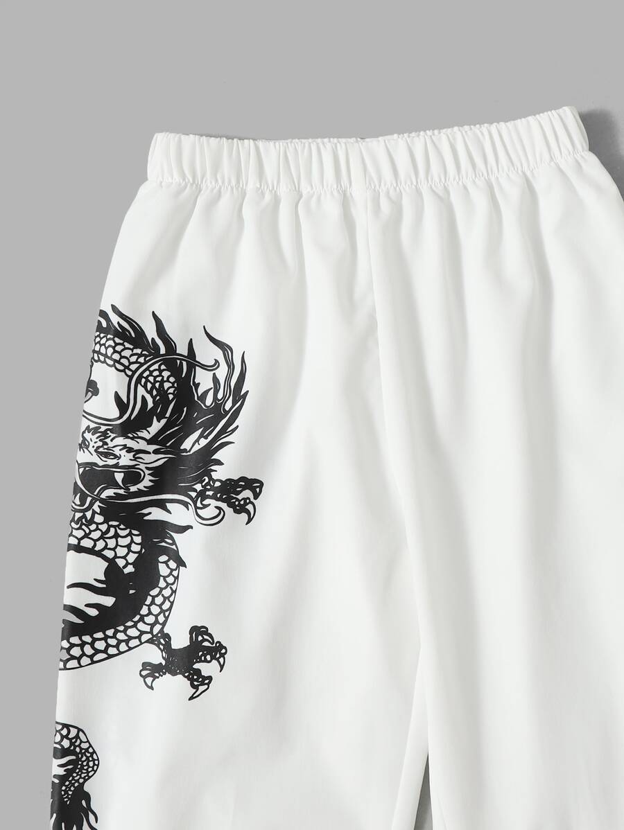 SHEIN Tween Boy Chinese Dragon Print Pants | SHEIN USA