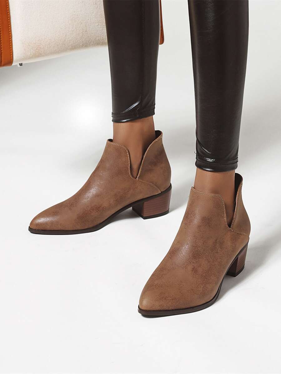 Chunky Heeled Booties | SHEIN USA