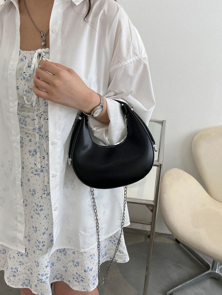 Women Pure Color Shoulder Underarm Hobos Bags Fashion Casual Waterproof ...