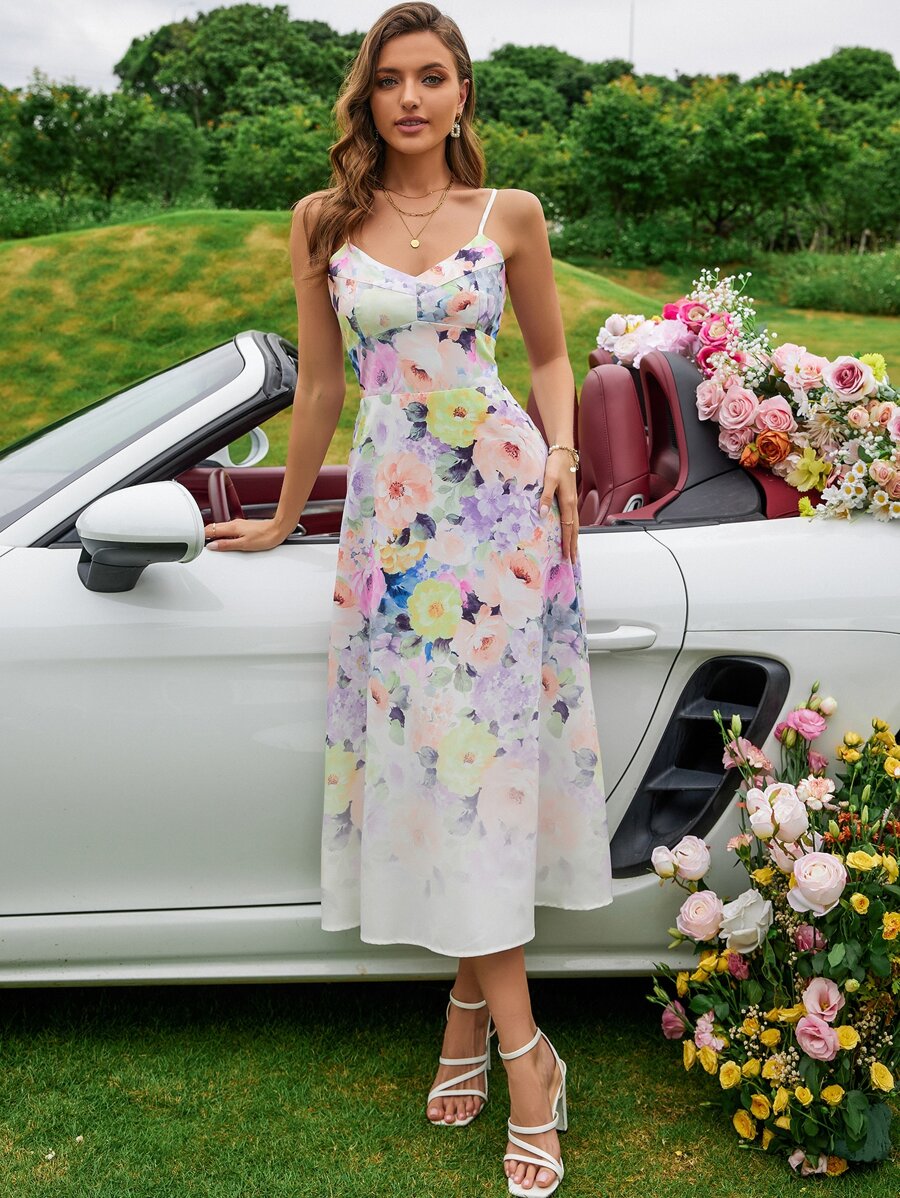 SHEIN VCAY Floral Print Cami Dress | SHEIN USA