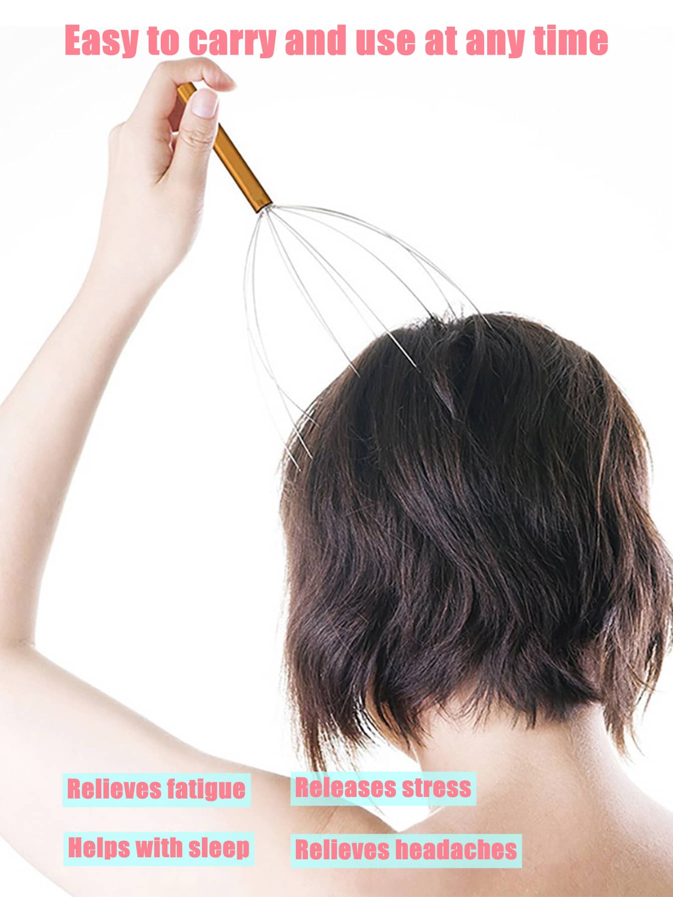 Single silver octopus head octopus massager for natural pain relief in ...