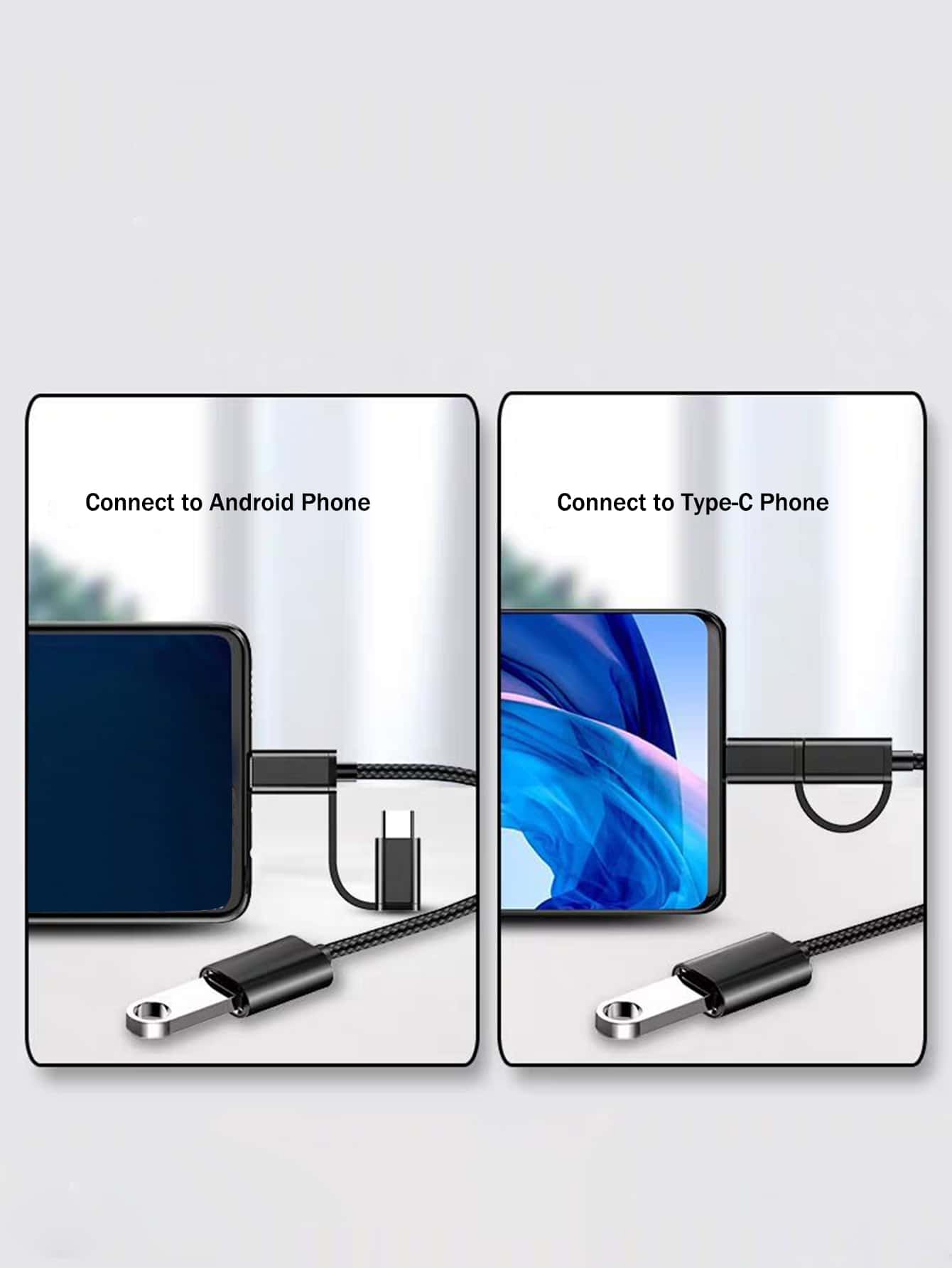 Micro & Type-C To USB Charger Cable Adapter | SHEIN USA