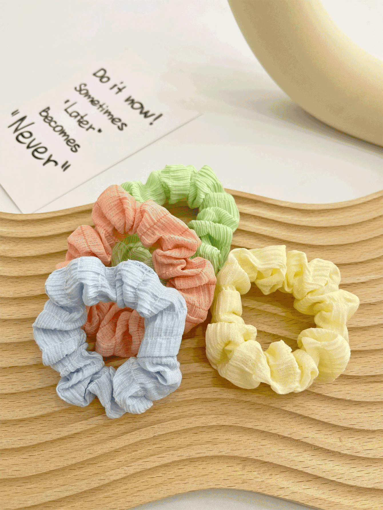 4pcs Solid Minimalist Scrunchie Shein Usa