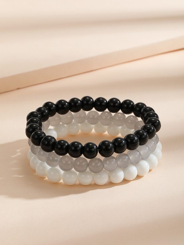 3pcs Minimalist Beaded Bracelet Shein Usa