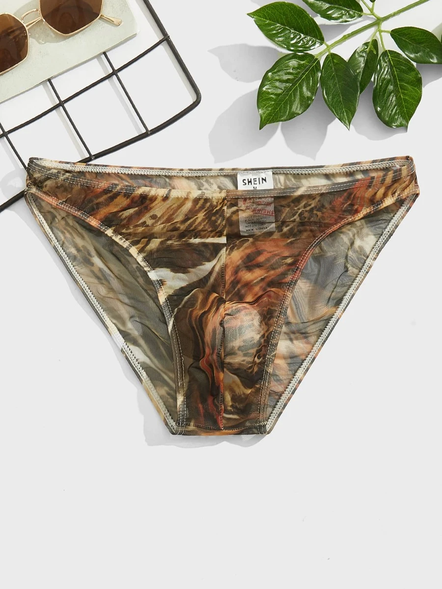 Men Random Leopard Print Brief | SHEIN USA