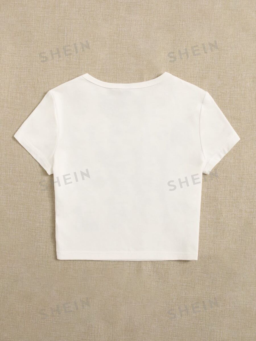 SHEIN ICON 90s Figure Graphic Crop Y2k Tee | SHEIN USA