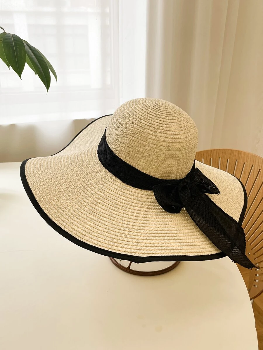 Bow Decor Straw Hat Boho | SHEIN USA