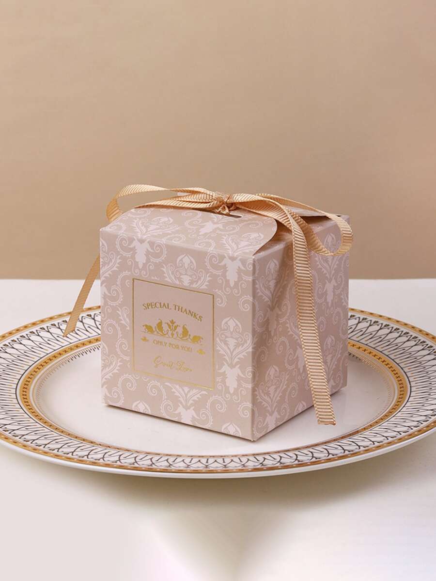 6pcs Slogan Graphic Gift Box With Ribbon | SHEIN USA