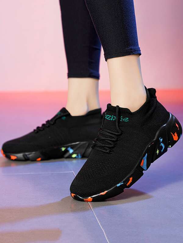 Women Breathable Comfortable Lace-Up Front Running Shoes | SHEIN USA