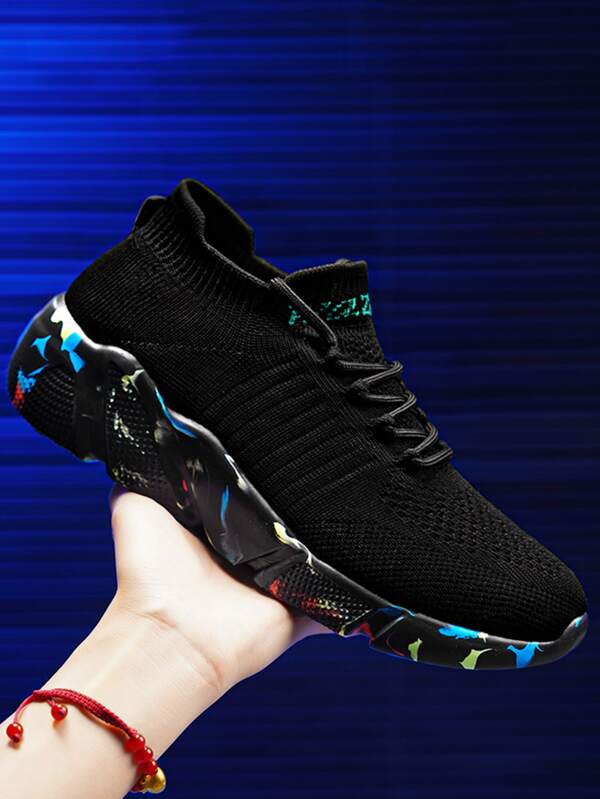 Women's Black Running Shoes For Road, Breathable, Comfortable, Lace-up ...