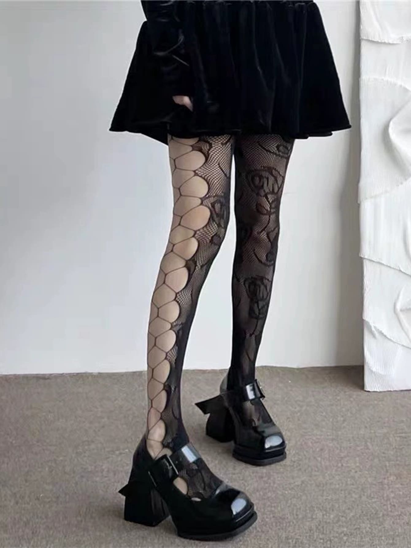 Floral Pattern Fishnet Tights | SHEIN USA