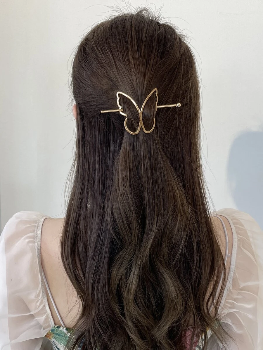 Butterfly Decor Hair Slide With Stick Street Hair Clips Claw Clips Hair ...