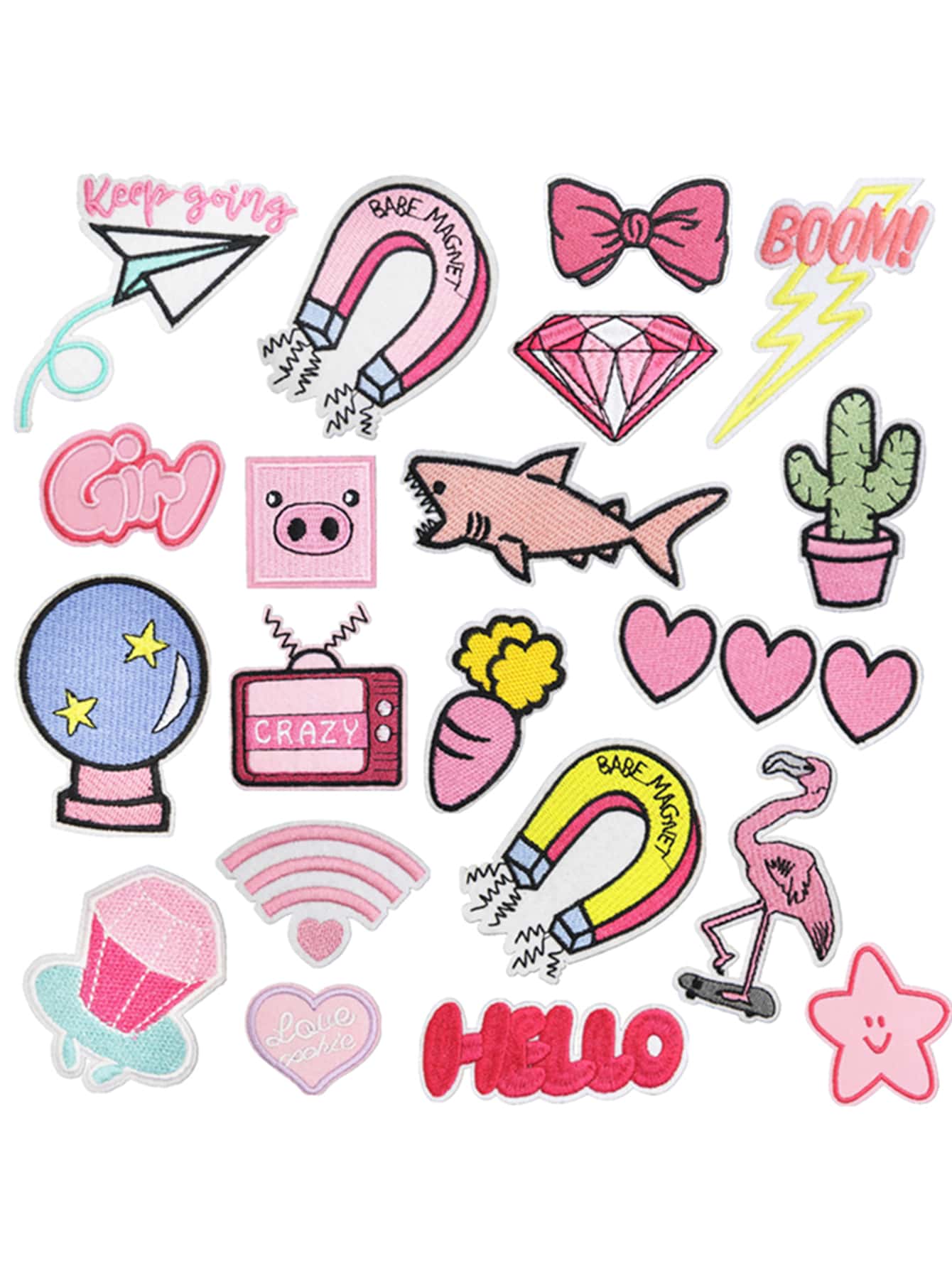 20pcs Mixed Pattern Iron-on Patch | SHEIN USA