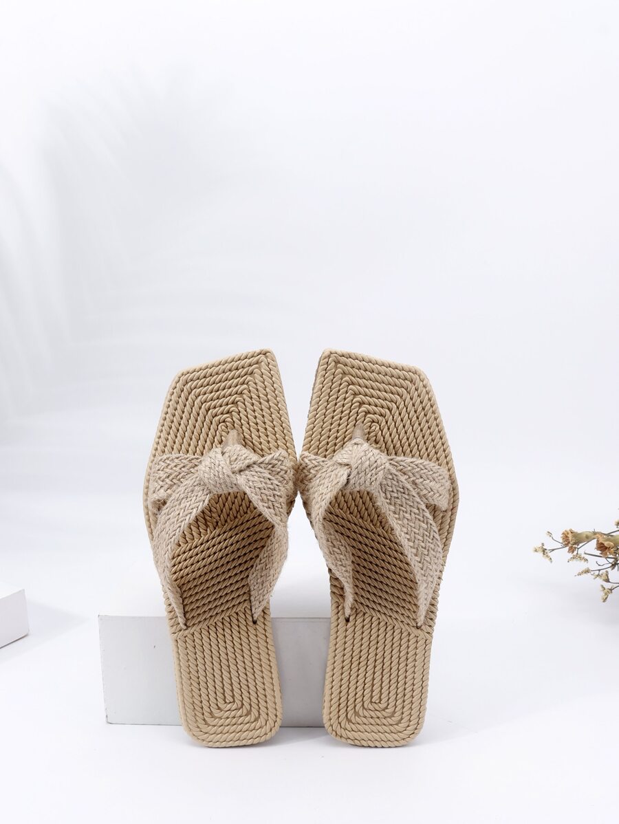 Rope Flip Flops, Flat Casual Beach Slippers, Outdoor Wear | SHEIN USA