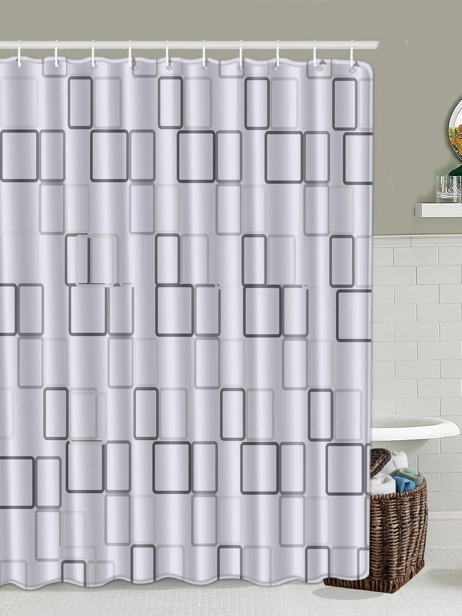 Geometric Print Shower Curtain | SHEIN USA