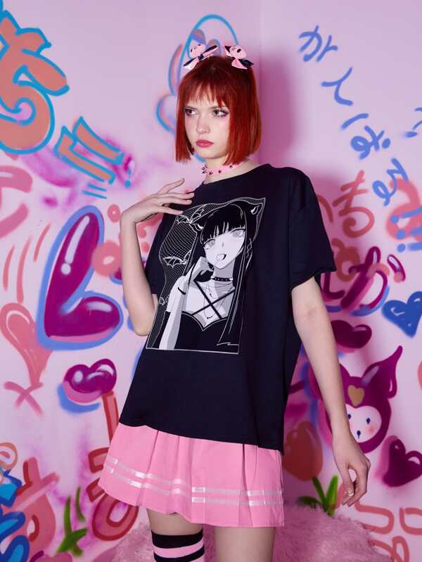 Anime Cartoon Figure Graphic Tee | SHEIN USA