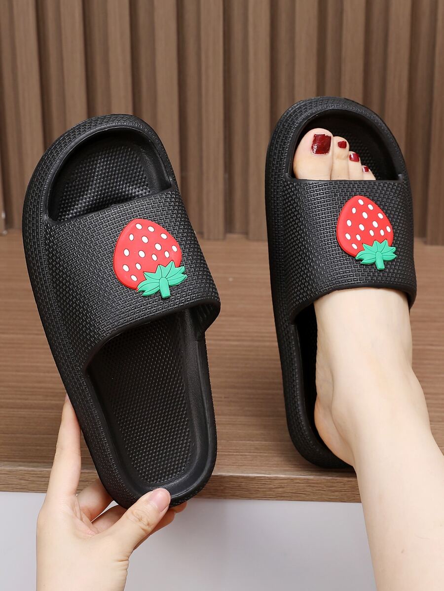 Strawberry Decor Single Band Slides | SHEIN USA