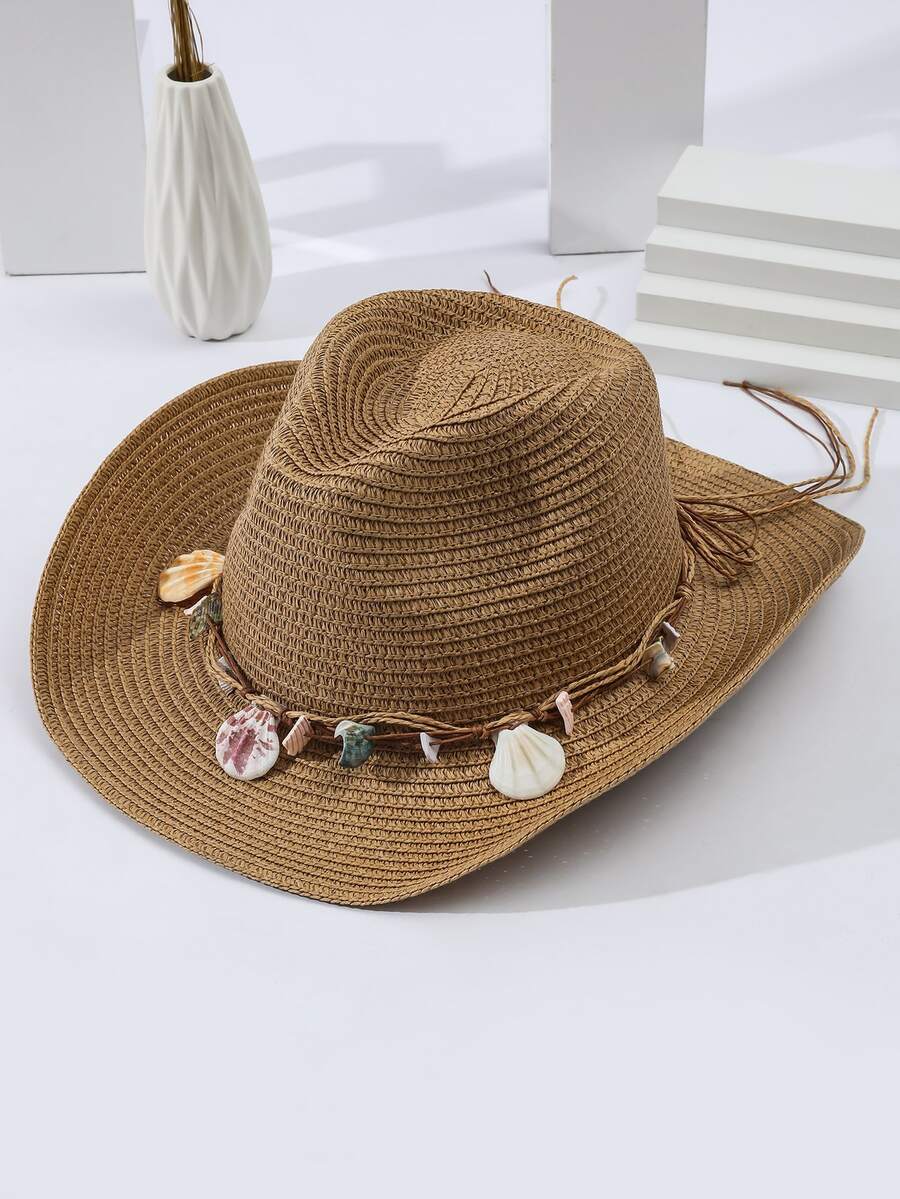 Shell Decor Straw Hat | SHEIN USA