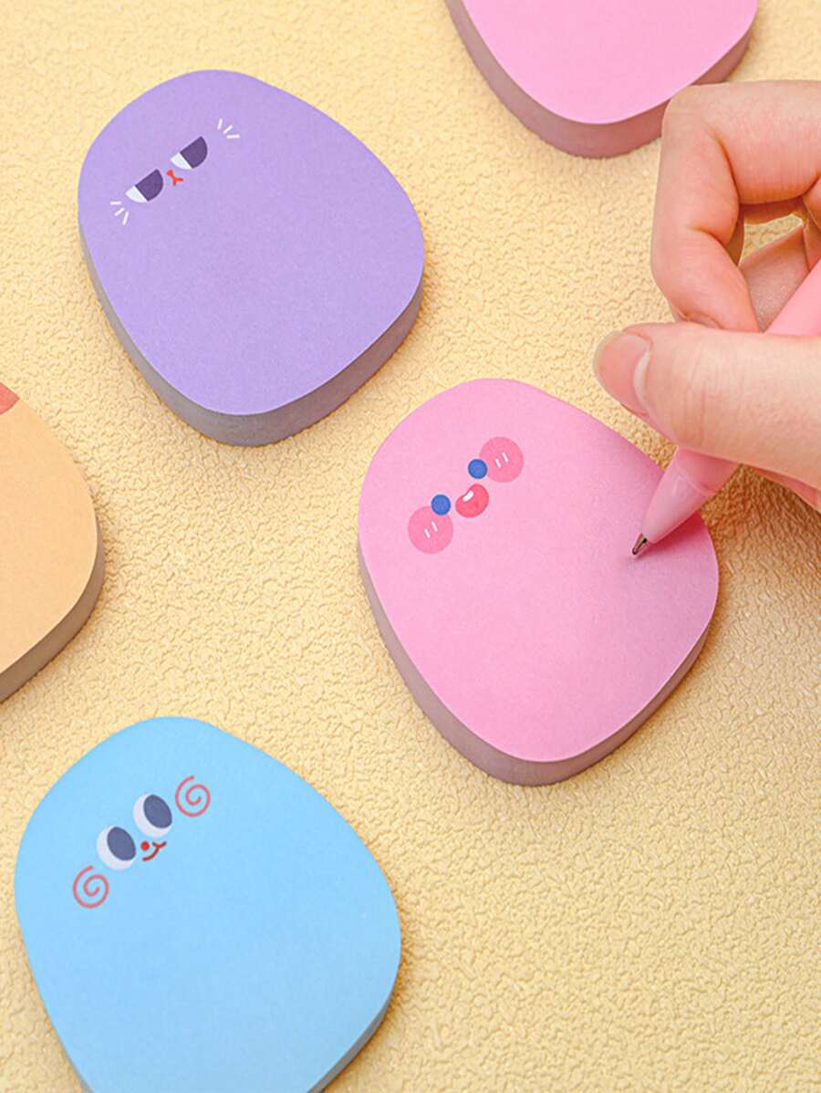 60 Sheets Random Cute Cartoon Color Note,Student Sticky Note Message ...