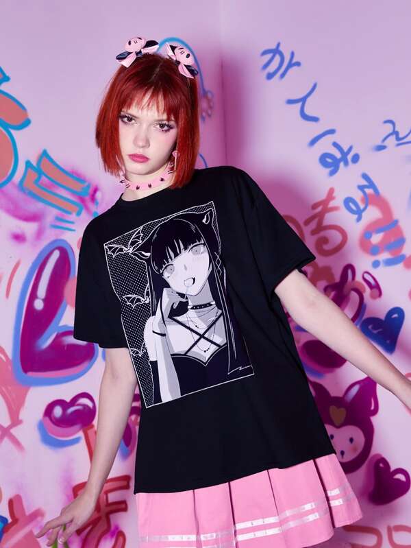 Anime Cartoon Figure Graphic Tee | SHEIN USA