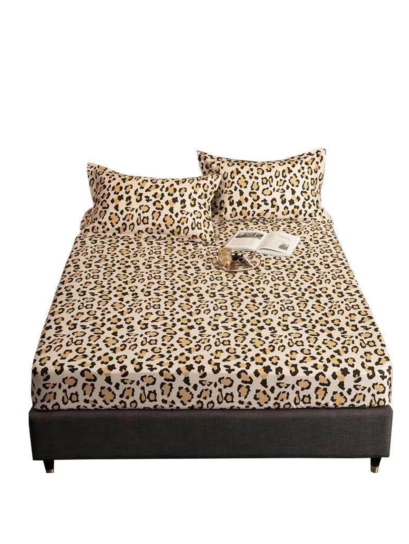 Leopard Pattern Sheet Set Without Filler | SHEIN UK