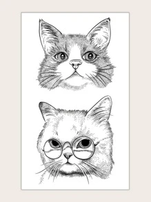 1sheet Cartoon Cat Print Tattoo Sticker | SHEIN USA