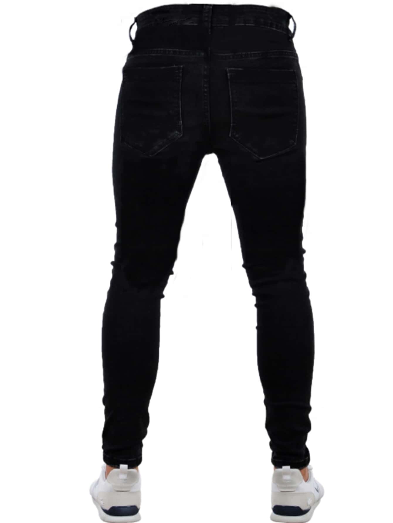 Romwe Street Life Guys Cotton Solid Skinny Jeans Shein Usa