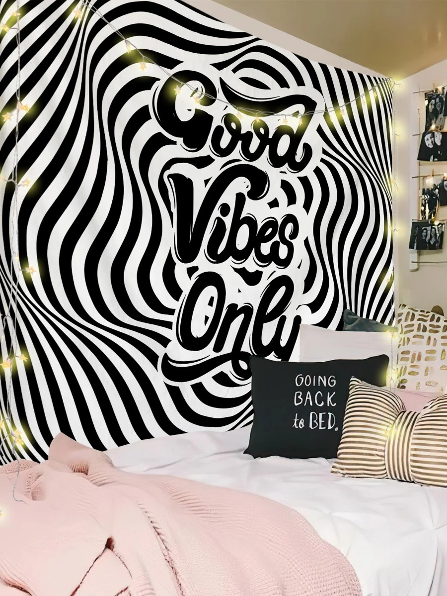 Slogan Graphic Tapestry, Flag For Room, Room Decor, Tapestry, Wall ...