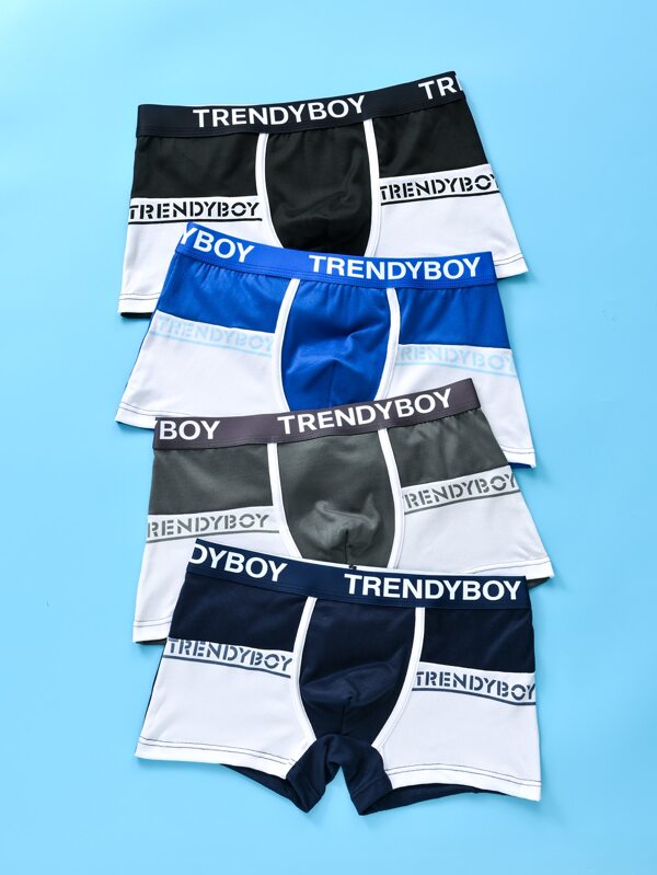 Boys' (little) Colorblock 4-pack Boxer Briefs | SHEIN UK