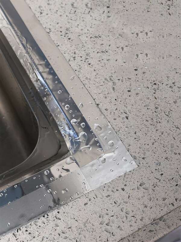 1roll Plain Floor Sealing Sticker, Silver PVC Removable Waterproof Tile ...