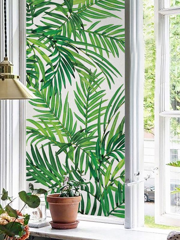 1pc Leaf Print Window Privacy Sticker | SHEIN USA
