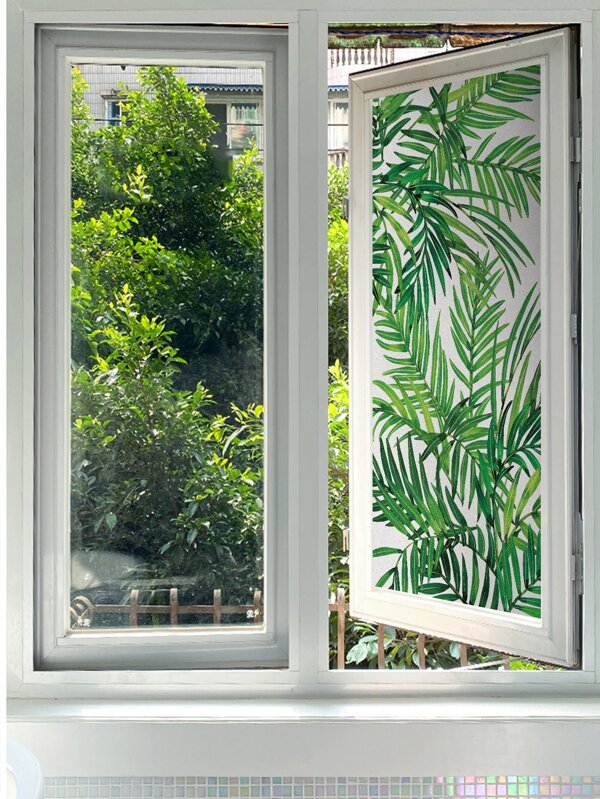 1pc Leaf Print Window Privacy Sticker | SHEIN USA