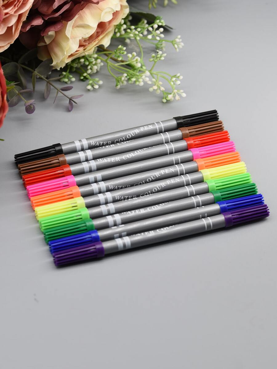 10pcs Mixed Color Double-end Marker | SHEIN USA