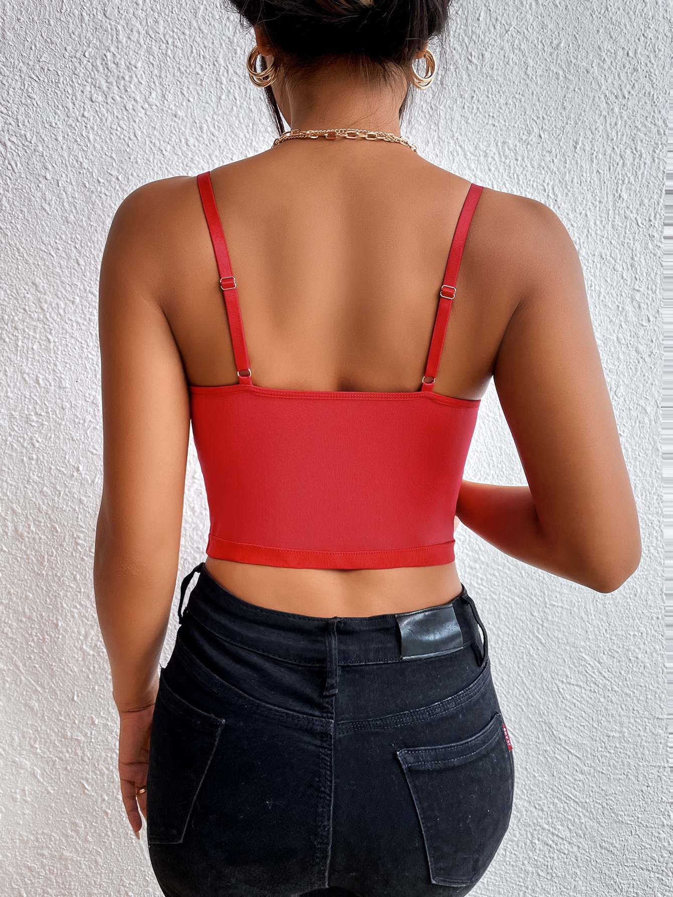 SHEIN BAE Top de tirantes bustier con encaje en contraste | Moda de ...