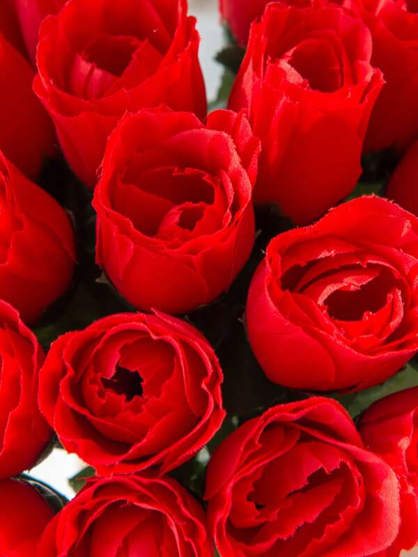 10pcs Artificial Plastic Rose, Long Stem Realistic Rose Bouquet For ...