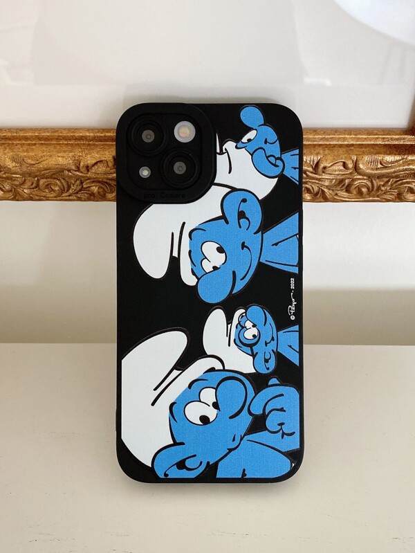 ROMWE X The Smurfs Y2K Revival Cartoon Graphic Phone Case | SHEIN UK