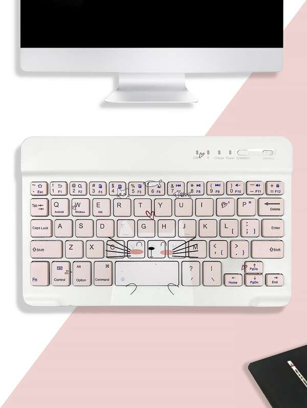7 Inch Cartoon Cat Pattern Wireless Keyboard for Sale Australia| New ...