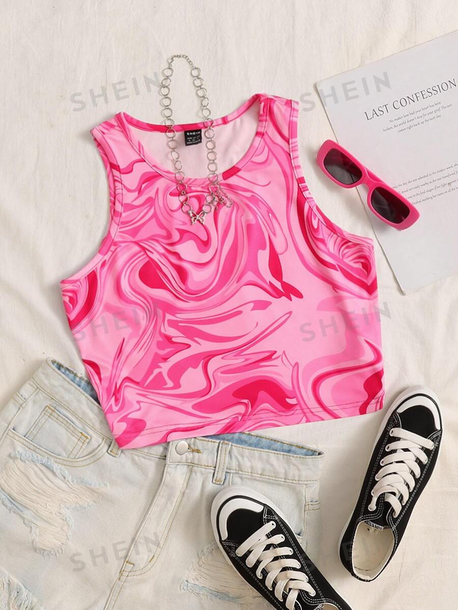 SHEIN WYWH Top De Tanque De Cultivo Con Estampado Dopamine Dressing ...