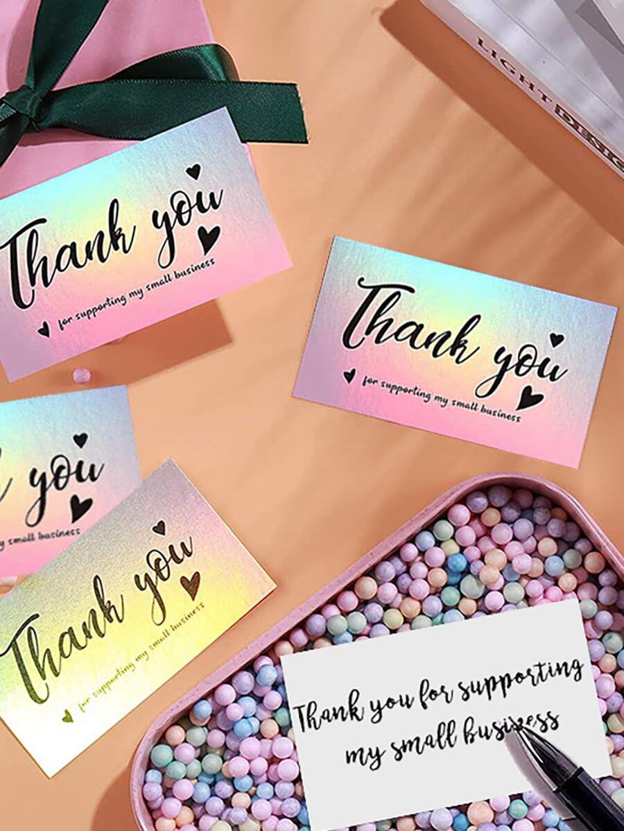 50pcs Slogan Graphic Gift Wrapping Card | SHEIN USA