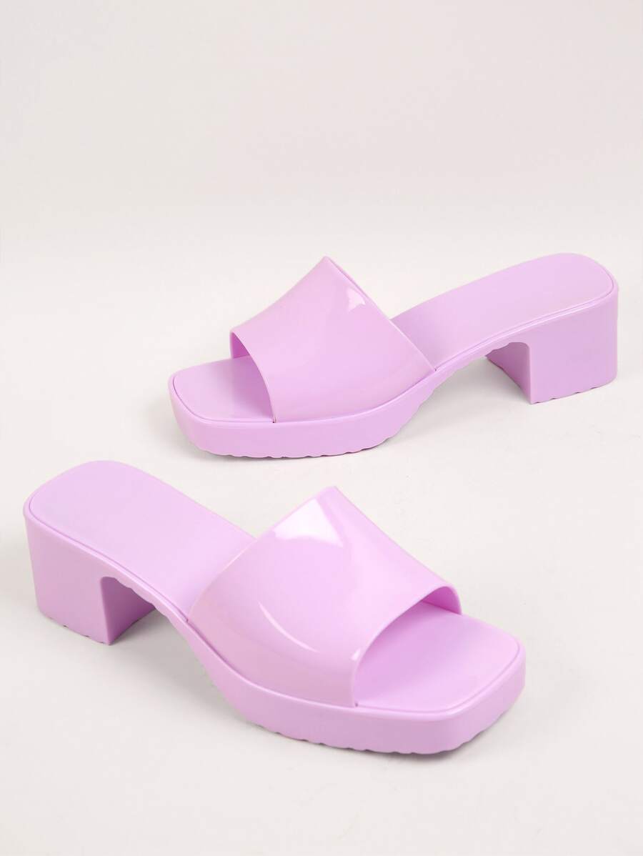 Open Toe Single Strap Jelly Heels | SHEIN USA
