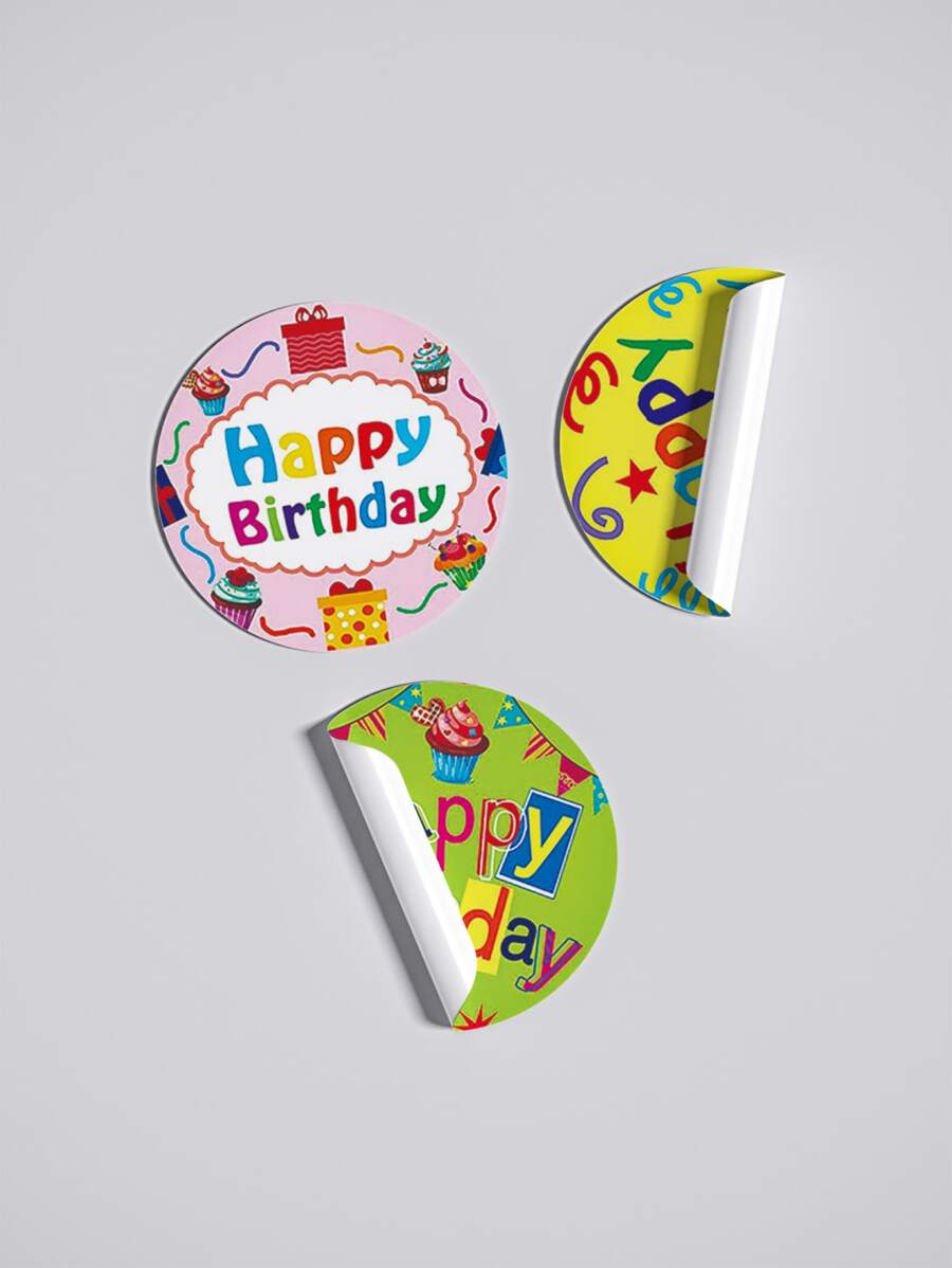 50pcs Birthday Gift Sticker, Colorful Birthday Gift Decoration Sticker ...
