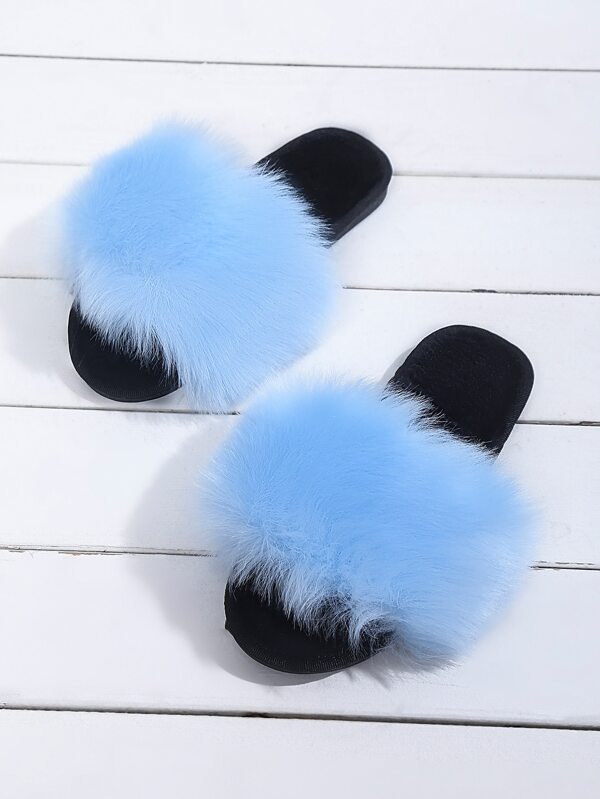 Minimalist Fluffy Bedroom Slippers | SHEIN UK