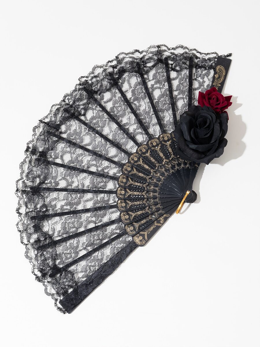 Flower Decor Costume Fan | SHEIN USA