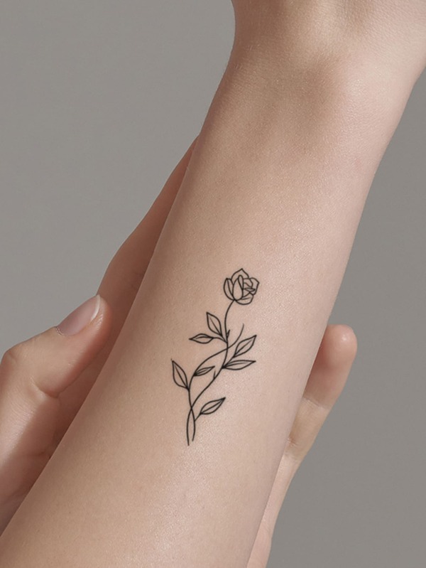 1sheet Flower Pattern Tattoo Sticker | SHEIN USA