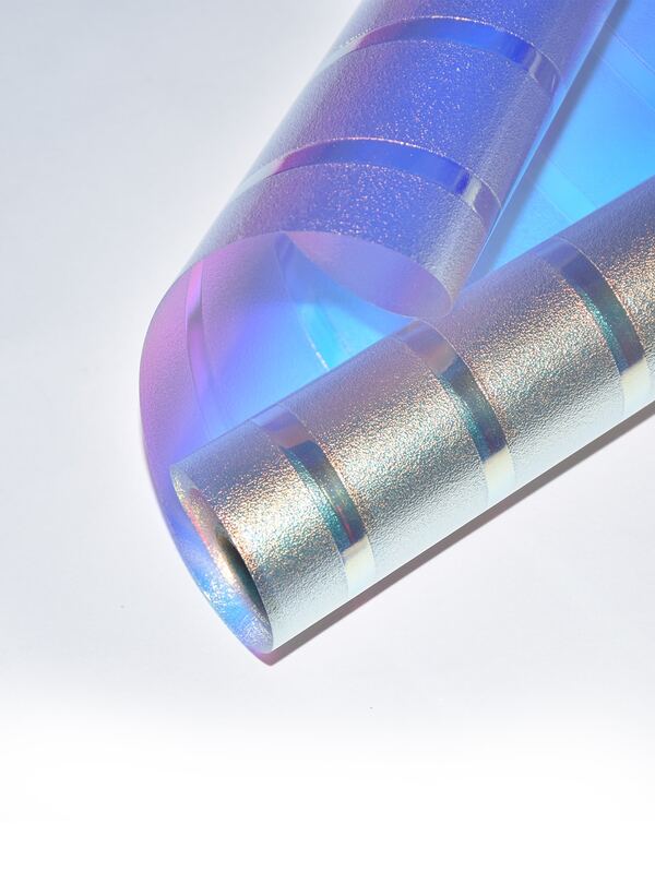 1pc Striped Pattern Window Privacy Sticker, Colorful PVC Decorative ...