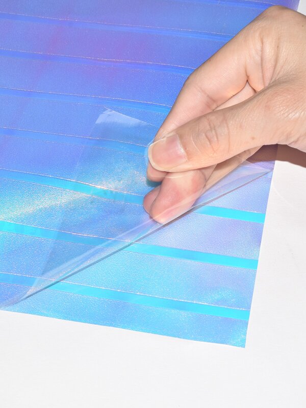 1pc Striped Pattern Window Privacy Sticker, Colorful PVC Decorative ...