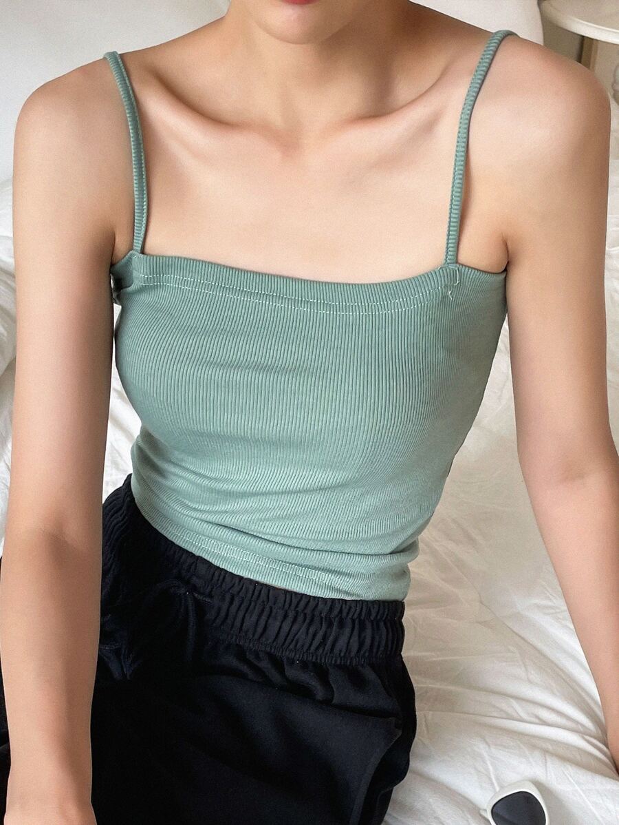 DAZY Solid Rib Knit Cami Top | SHEIN USA